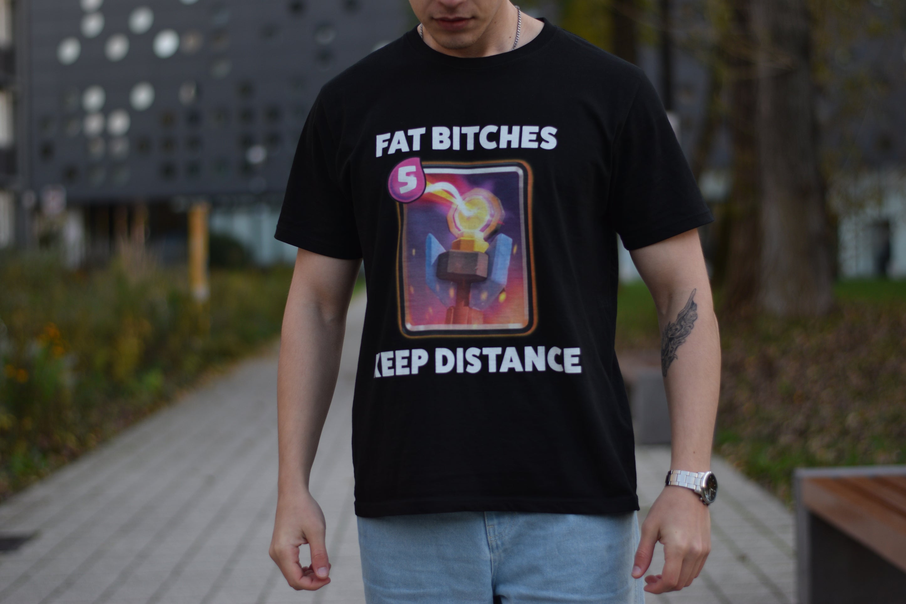 Fat Bitches Keep Distance T-shirt – Dippy Tees