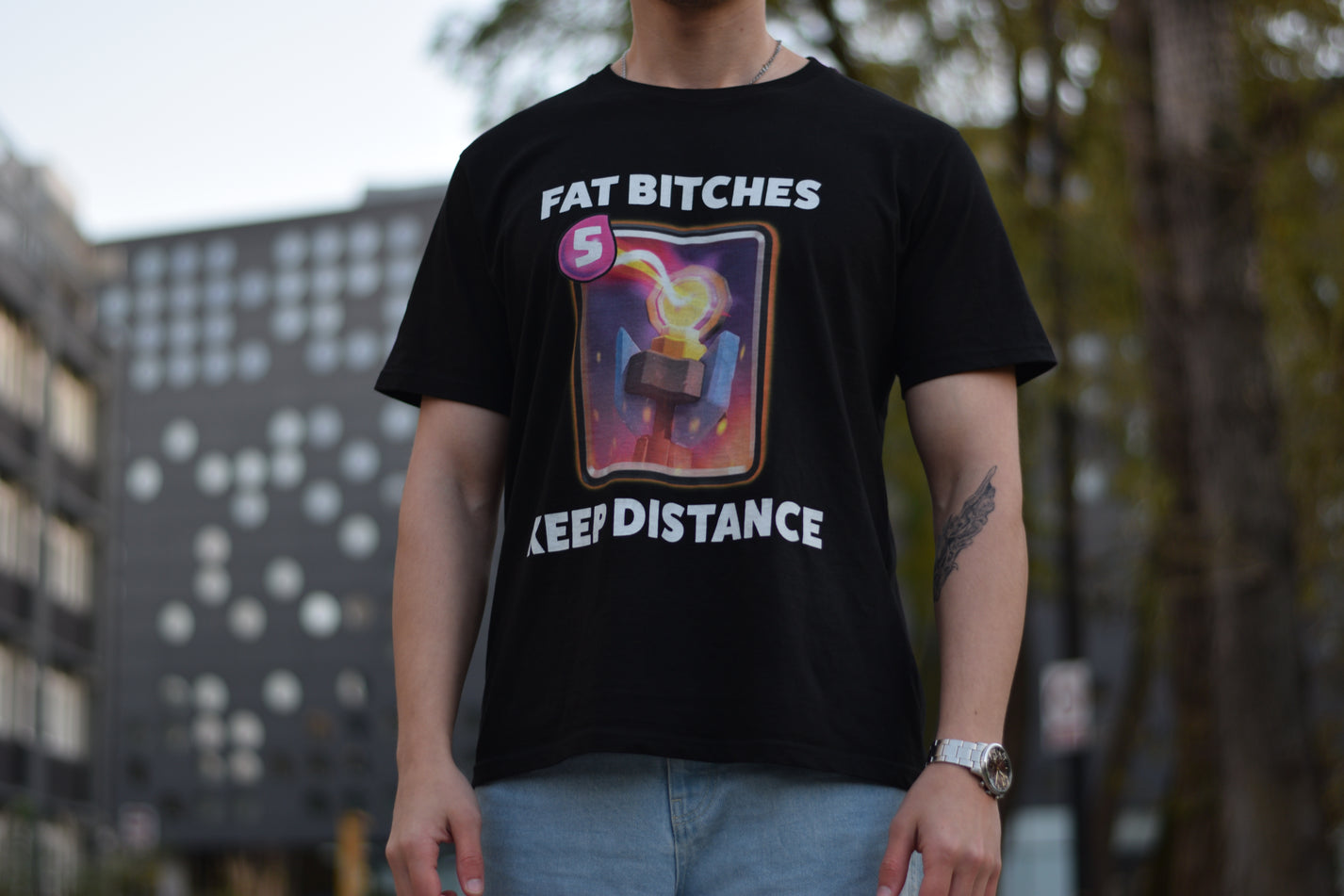 Fat Bitches Keep Distance T-shirt – Dippy Tees